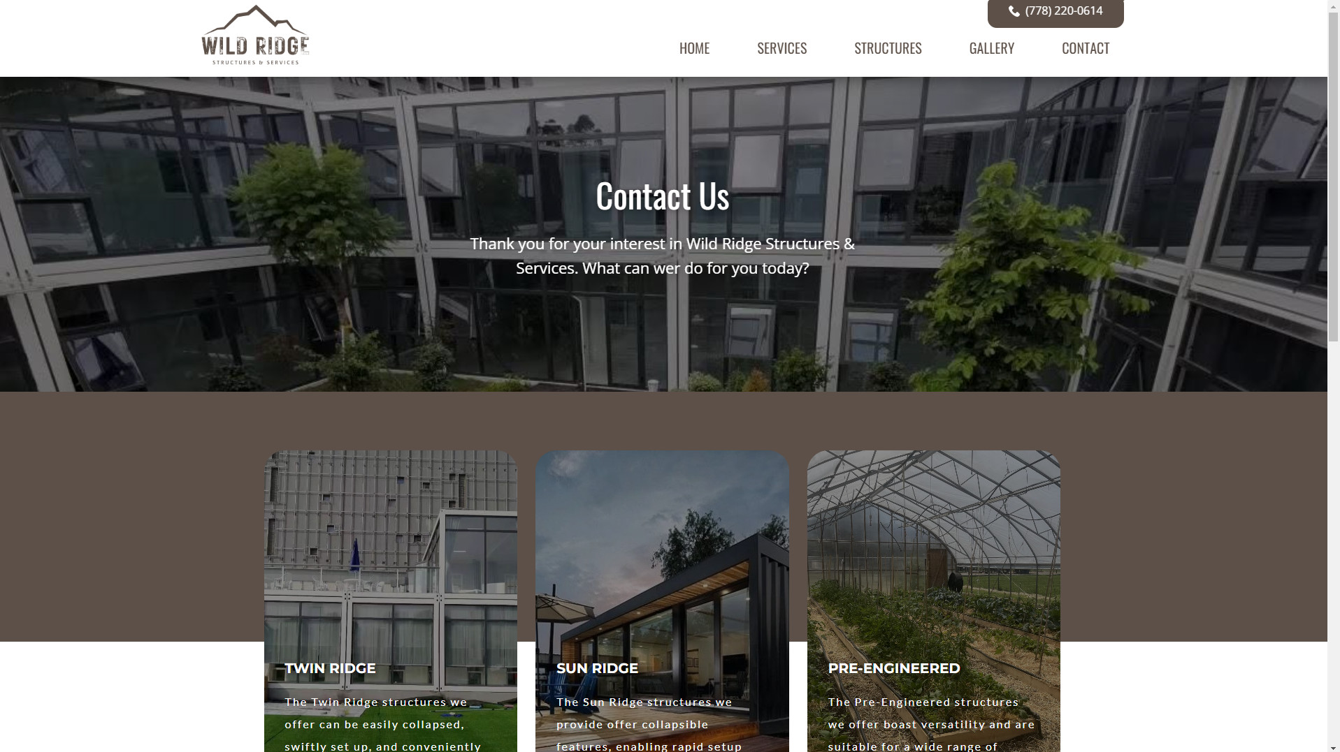 Contact | Wild Ridge Structures and Services